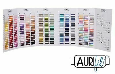 Aurifil Cotton Thread Color Card Chart Real Threads | Fabric ...